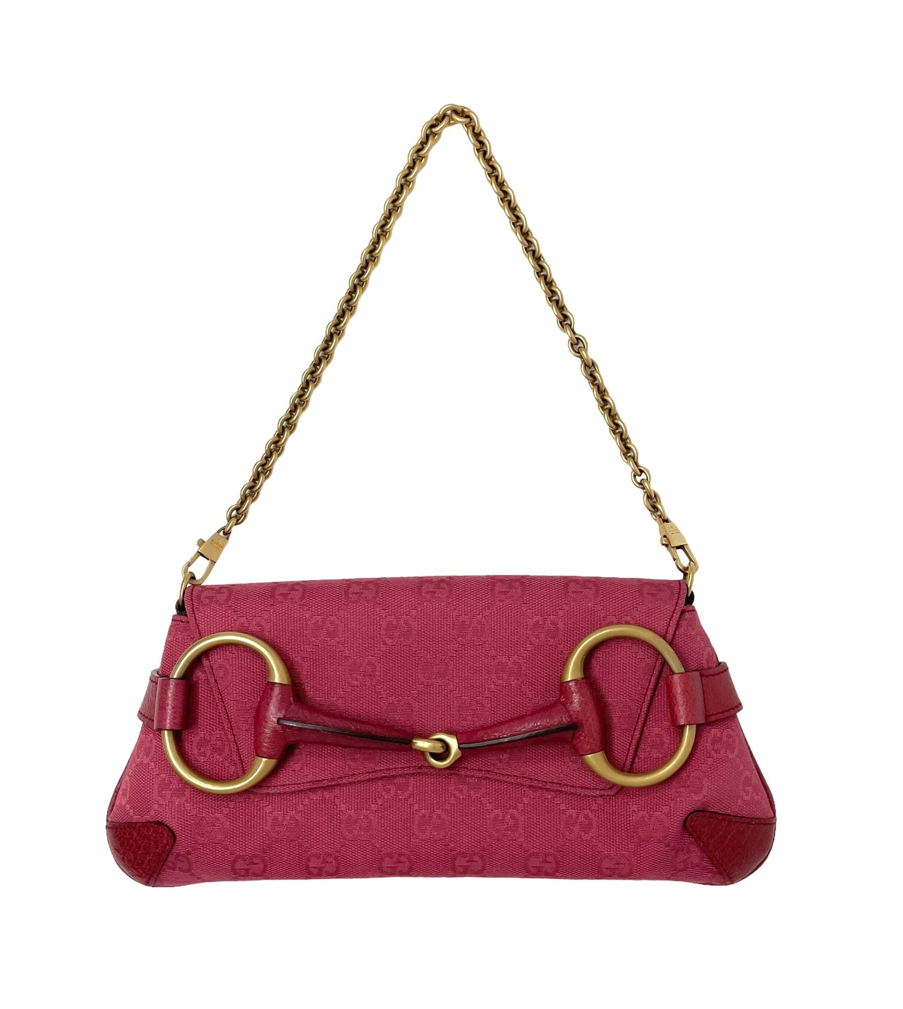 Gucci Pink Horsebit Shoulder Ba – Treasures of NYC