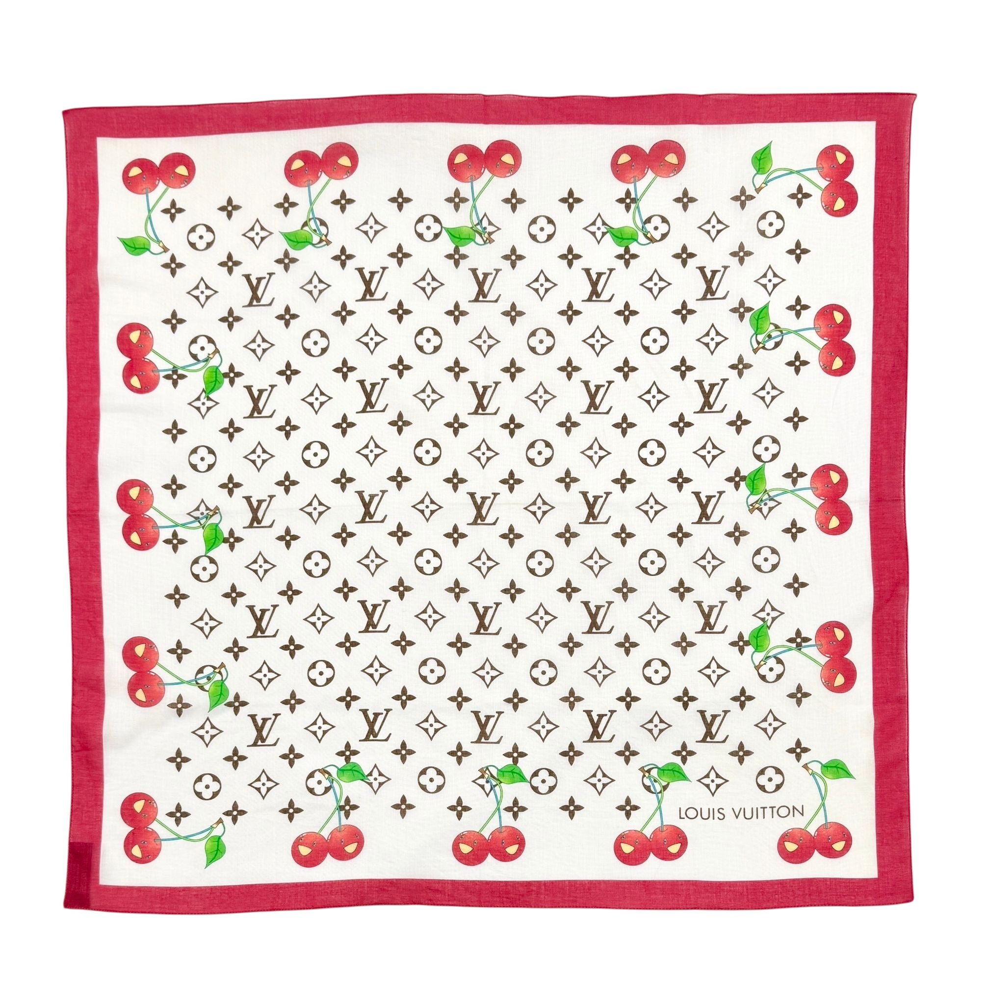 Louis Vuitton Monogram Cherry Scarf – Treasures of NYC