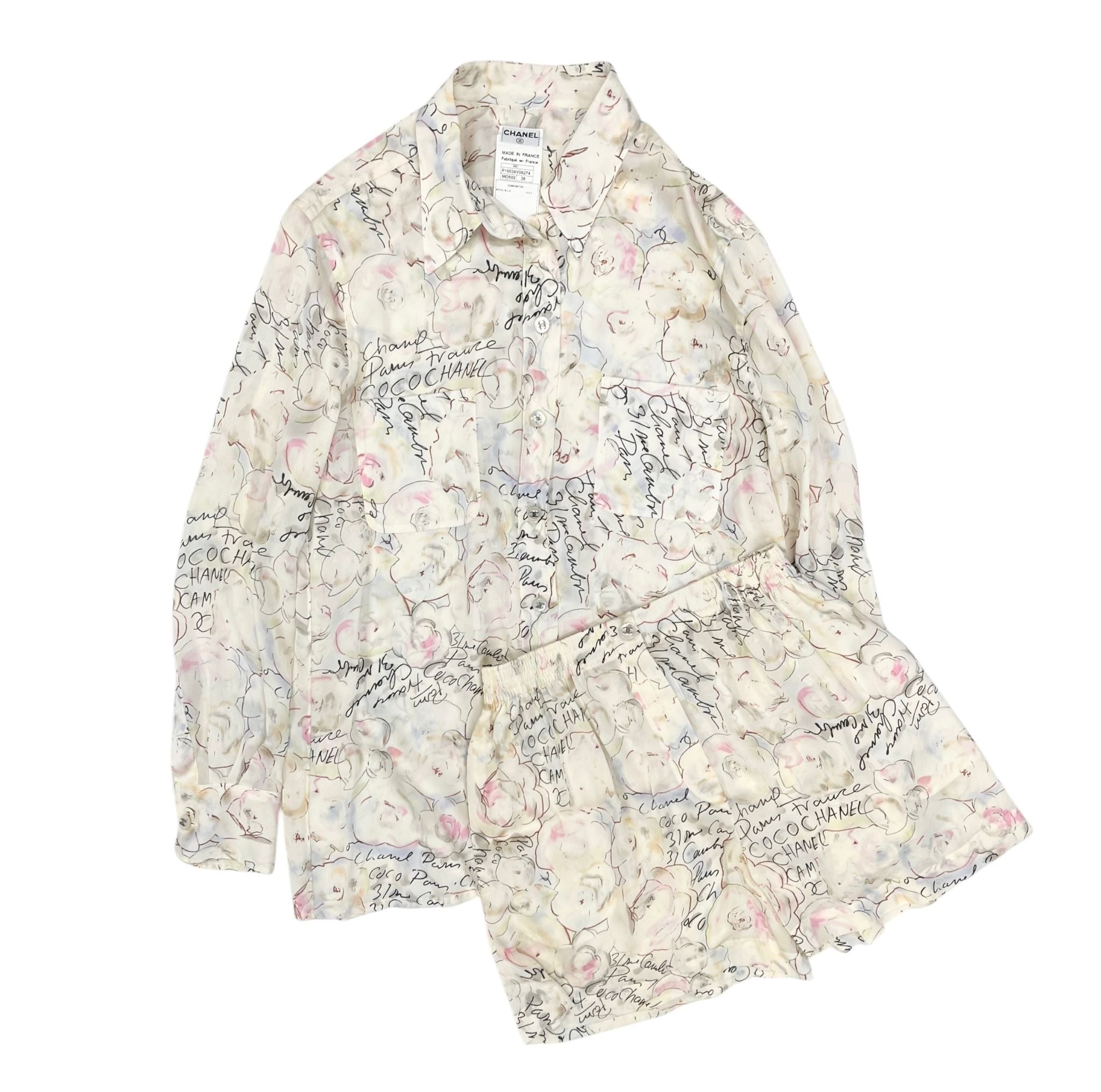Chanel Floral Print Silk Short Set – Treasures of NYC