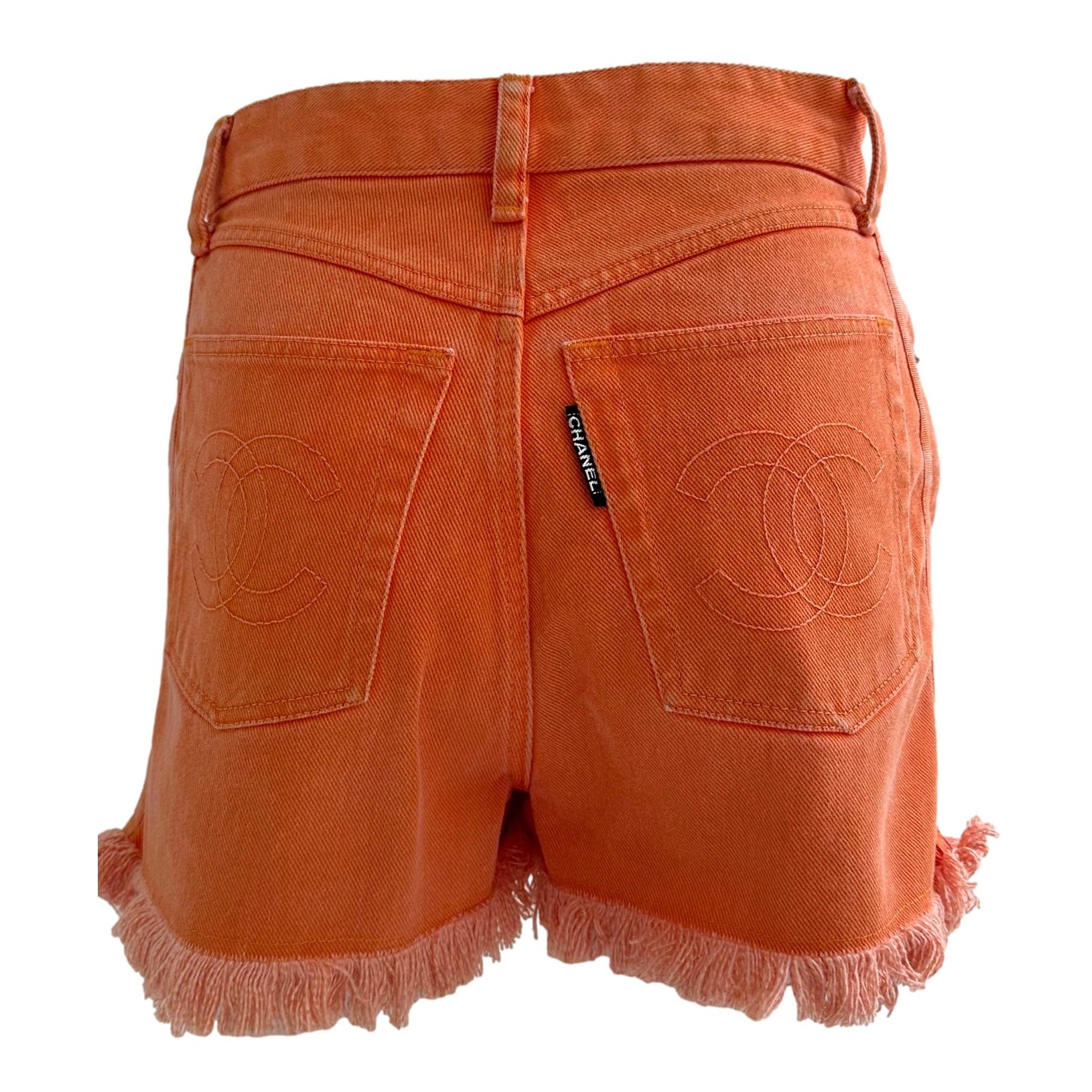 Chanel Orange Denim Logo Shorts – Treasures of NYC