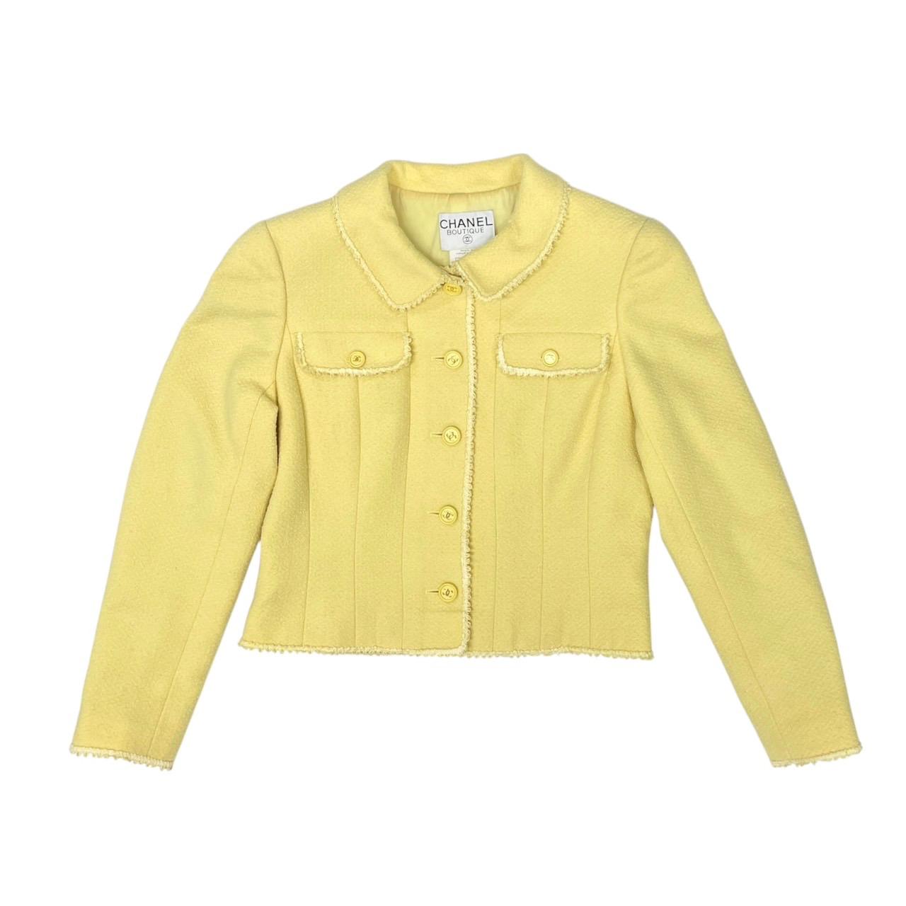 Chanel Yellow Cropped Jacket – Treasures of NYC