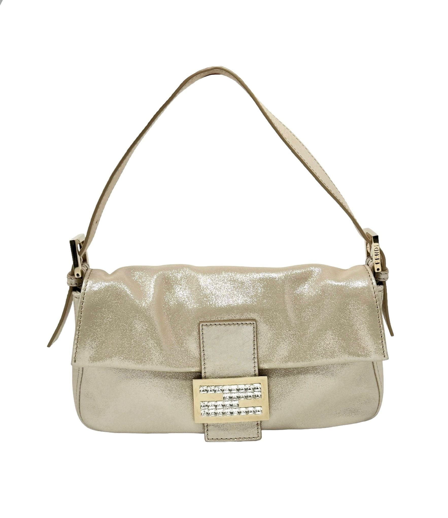 Fendi Champagne Rhinestone Baguette – Treasures of NYC