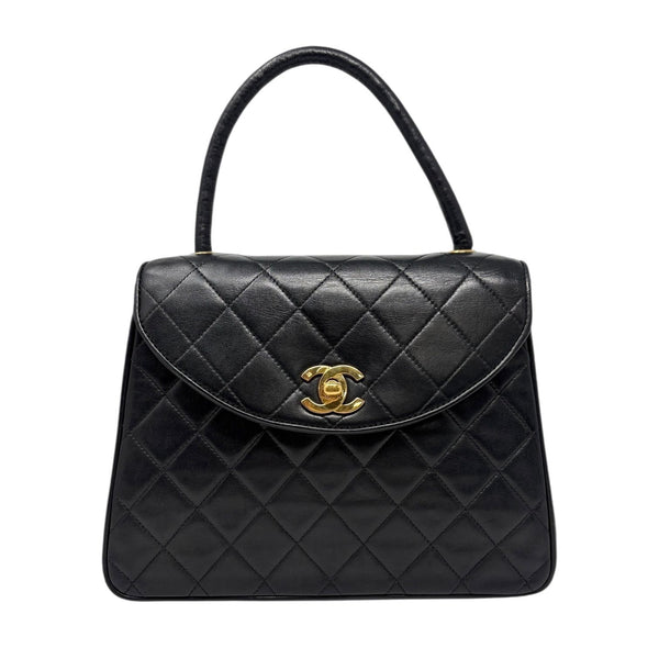 Chanel Black Lambskin Top Handle Bag – Treasures of NYC