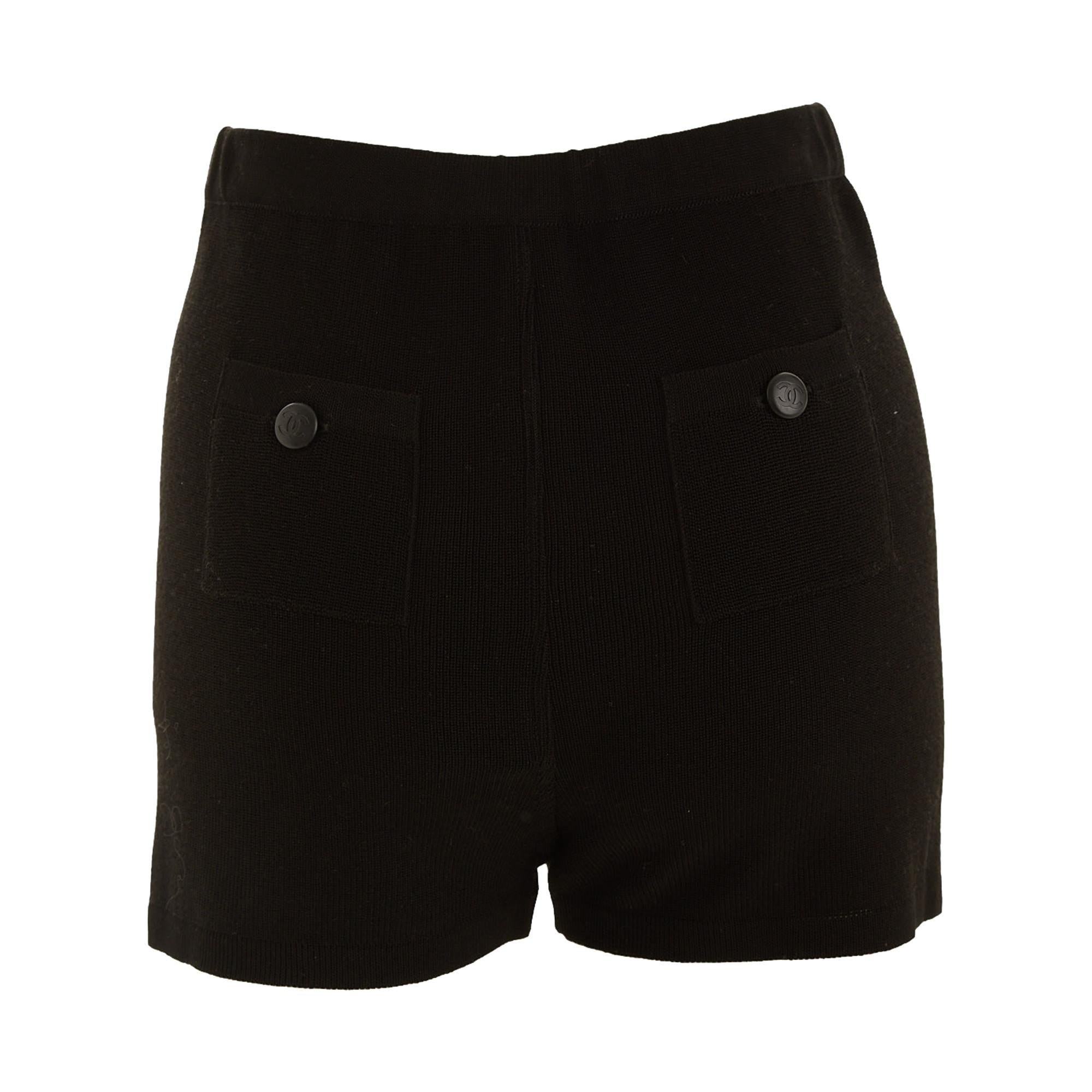 Chanel Black Knit Mini Shorts – Treasures of NYC