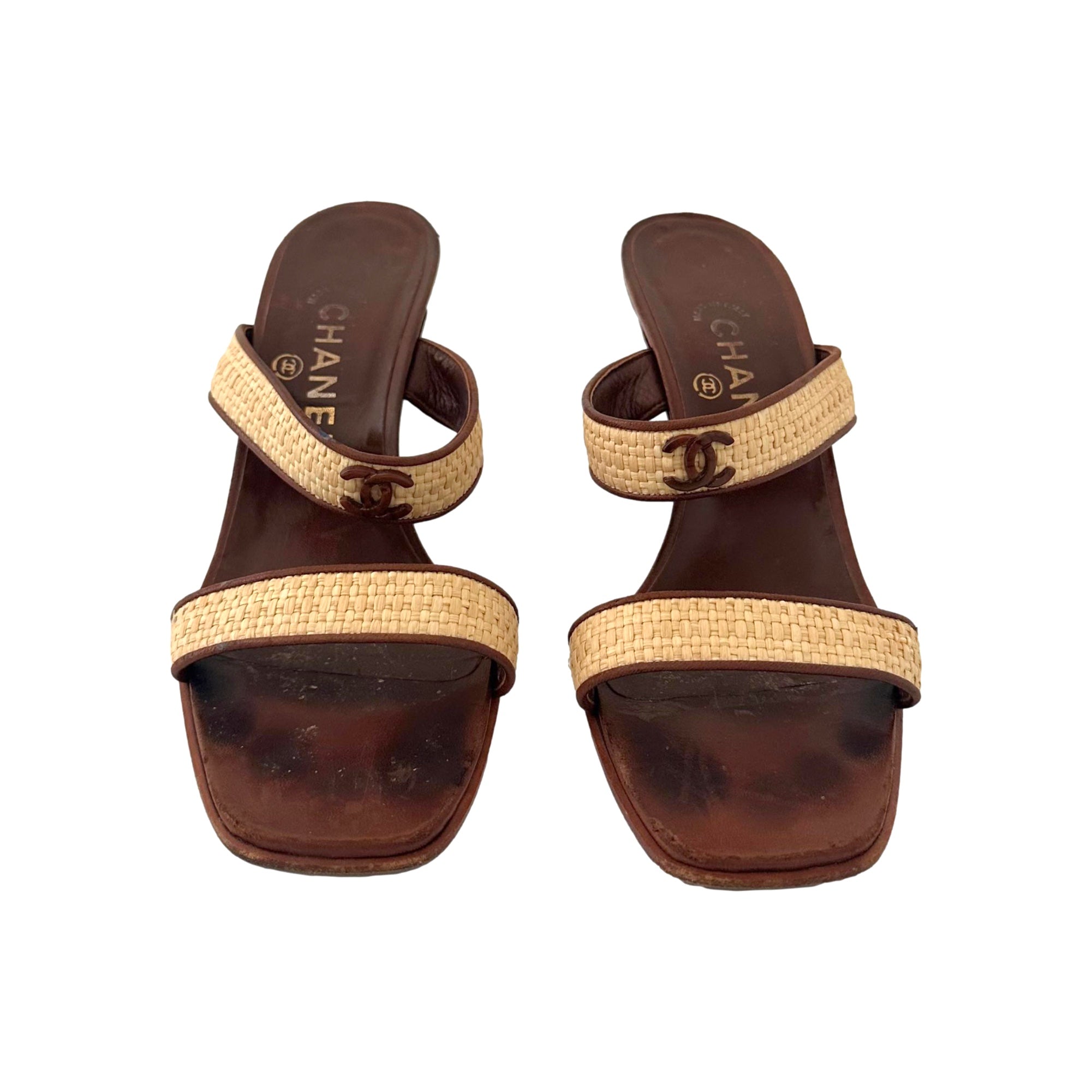 Chanel Rattan Summer Logo Heels – Treasures of NYC