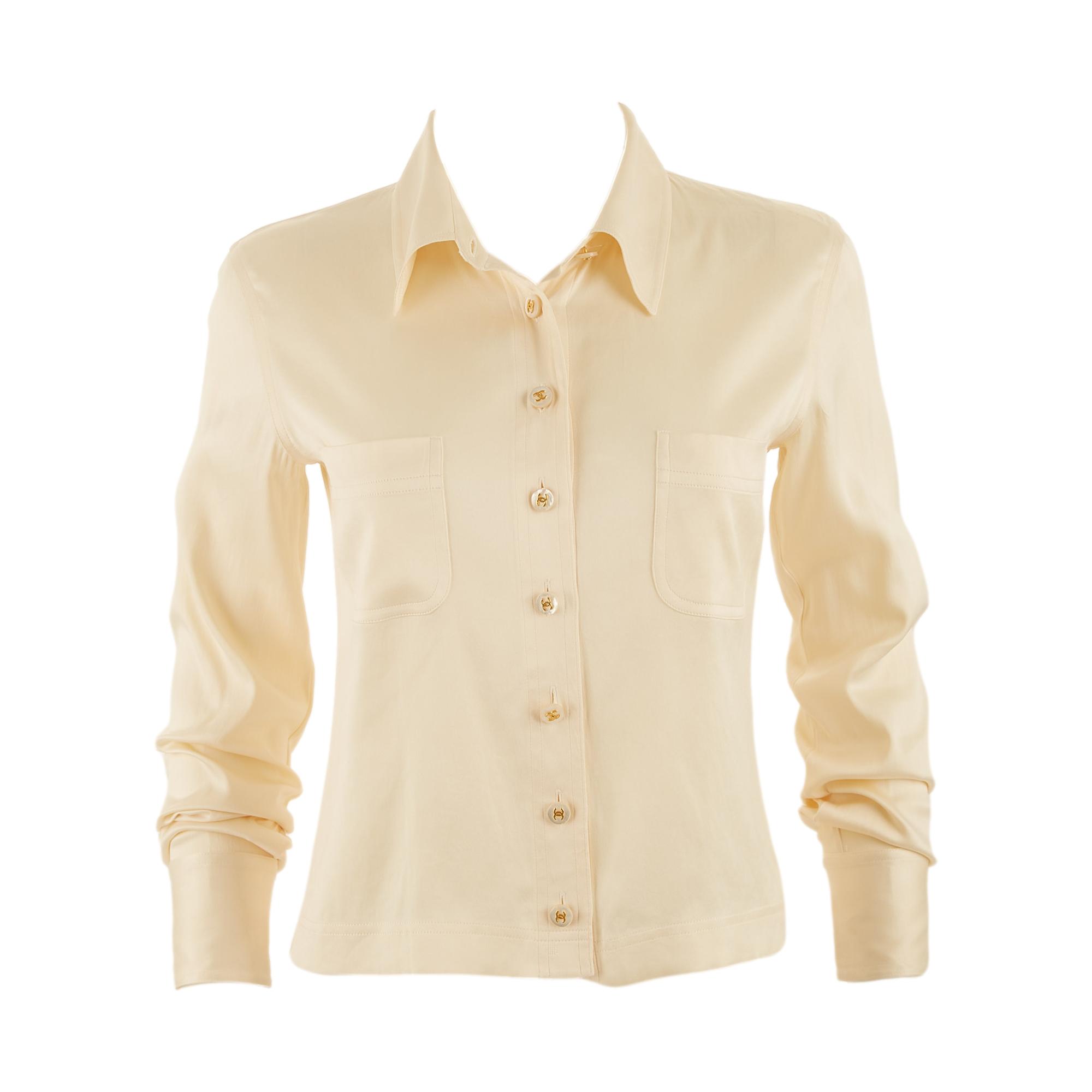 Chanel Beige Silk Cropped Button Down – Treasures of NYC