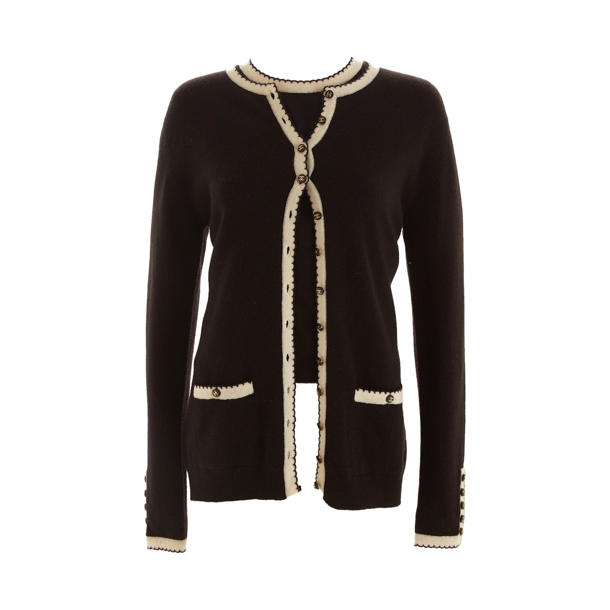 Chanel Black Logo Cashmere Cardigan Set – Treasures of NYC