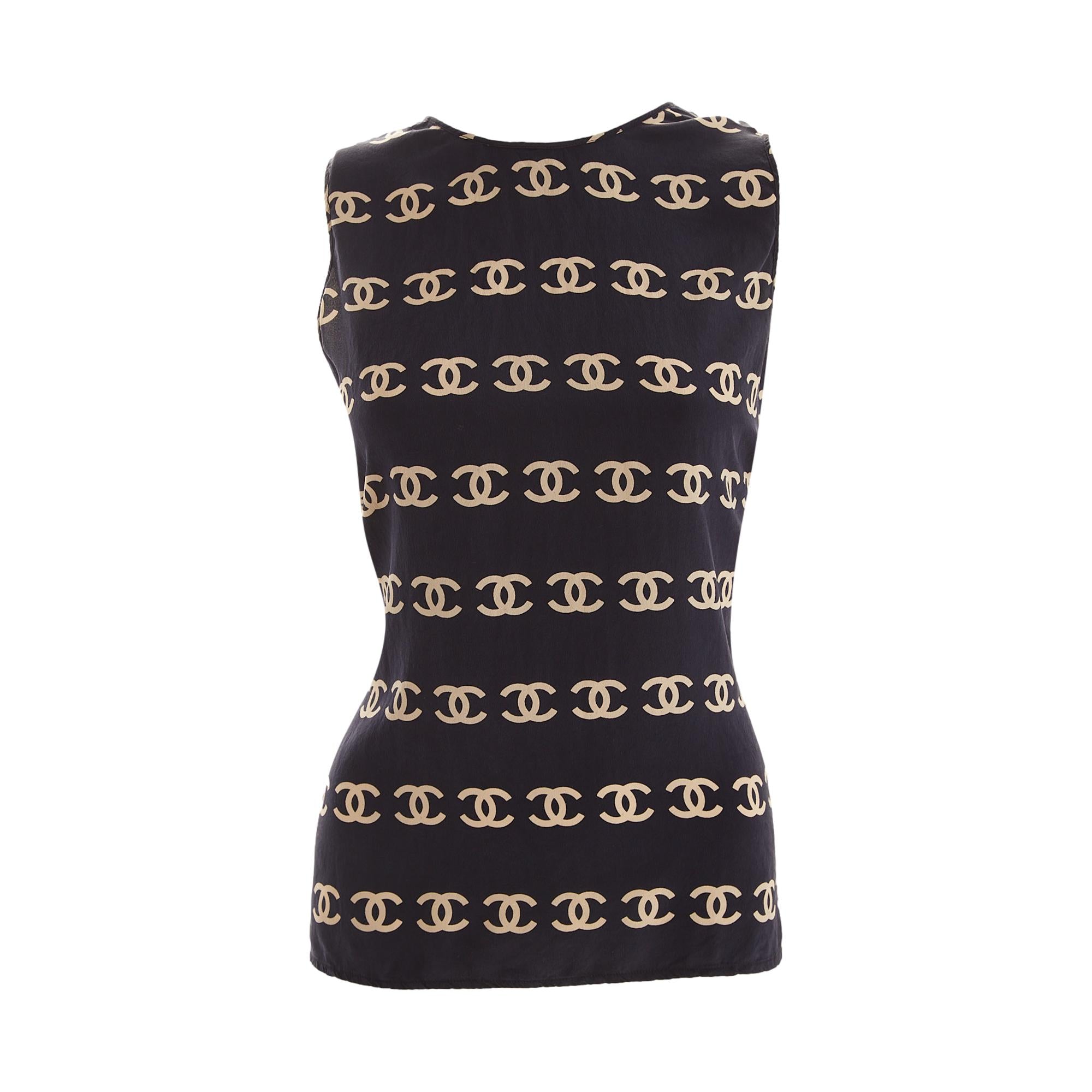 Chanel Navy Logo Tank – Treasures of NYC