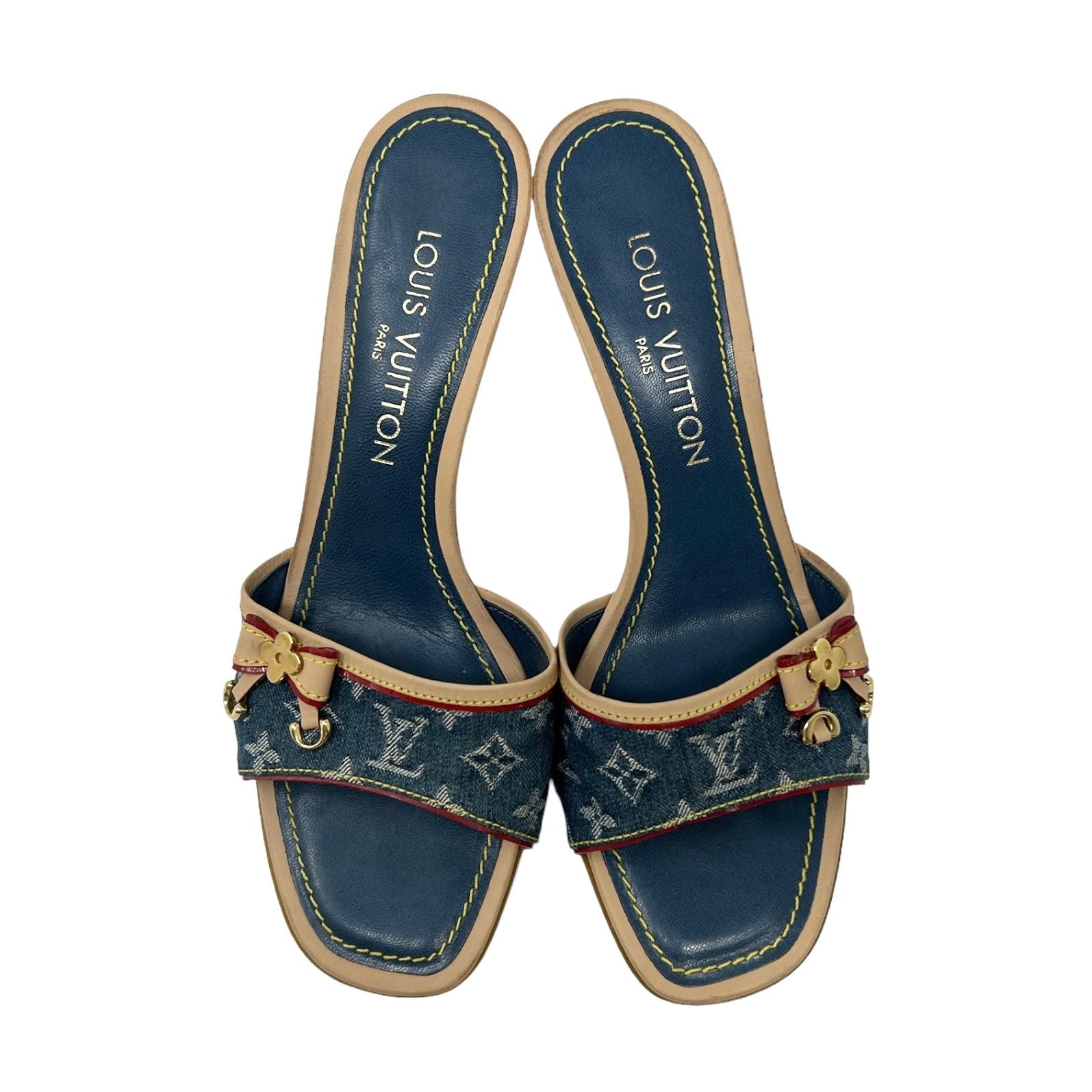Louis Vuitton Denim Kitten Heels – Treasures of NYC