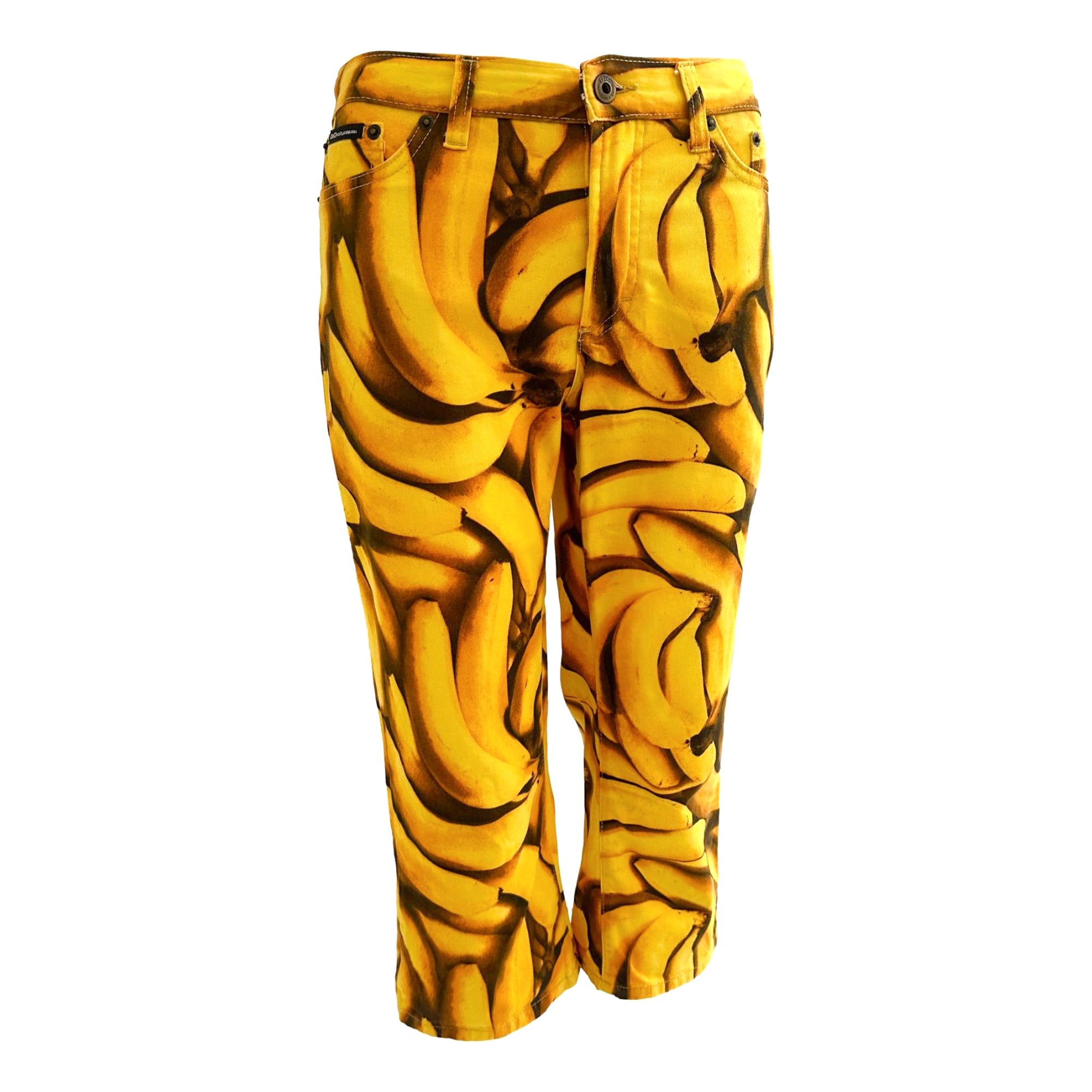 Dolce & Gabbana Yellow Banana Capri Pants – Treasures of NYC