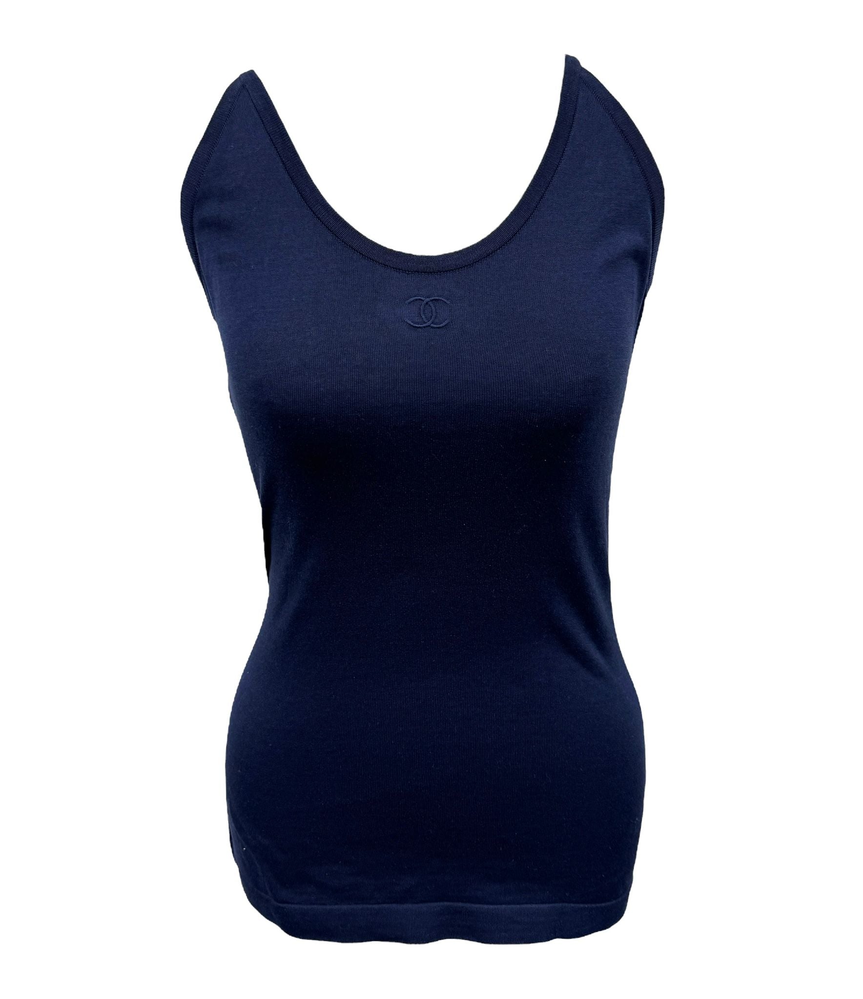 Chanel Navy Blue Logo Tank – Treasures of NYC