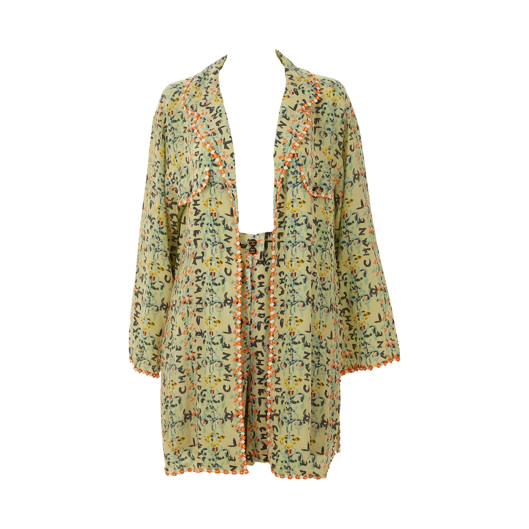 Chanel Green Floral Logo Print Short Set – Treasures of NYC
