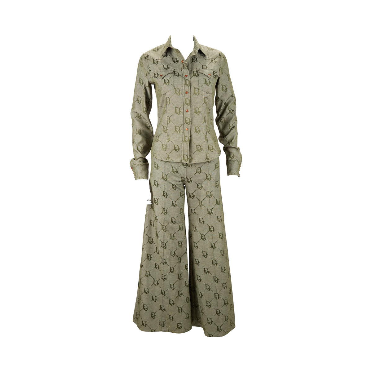 Dior Green Logo Flare Pant Set – Treasures of NYC