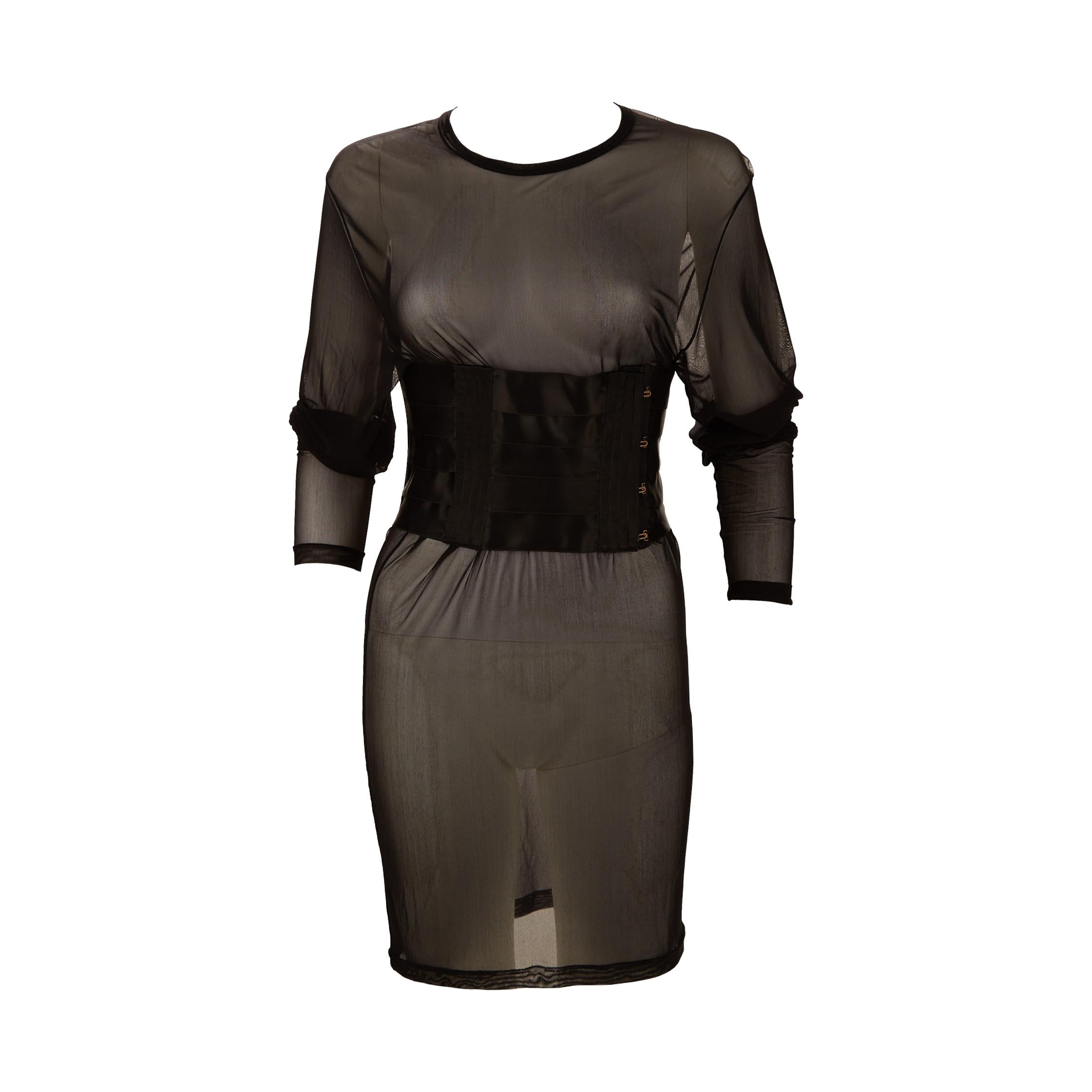 Gucci Black Sheer Corset Dress Set – Treasures of NYC