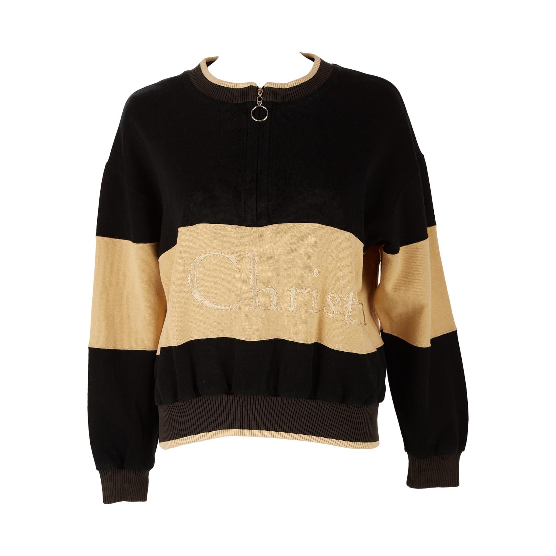 Dior Navy Zip Up Logo Crew – Treasures of NYC