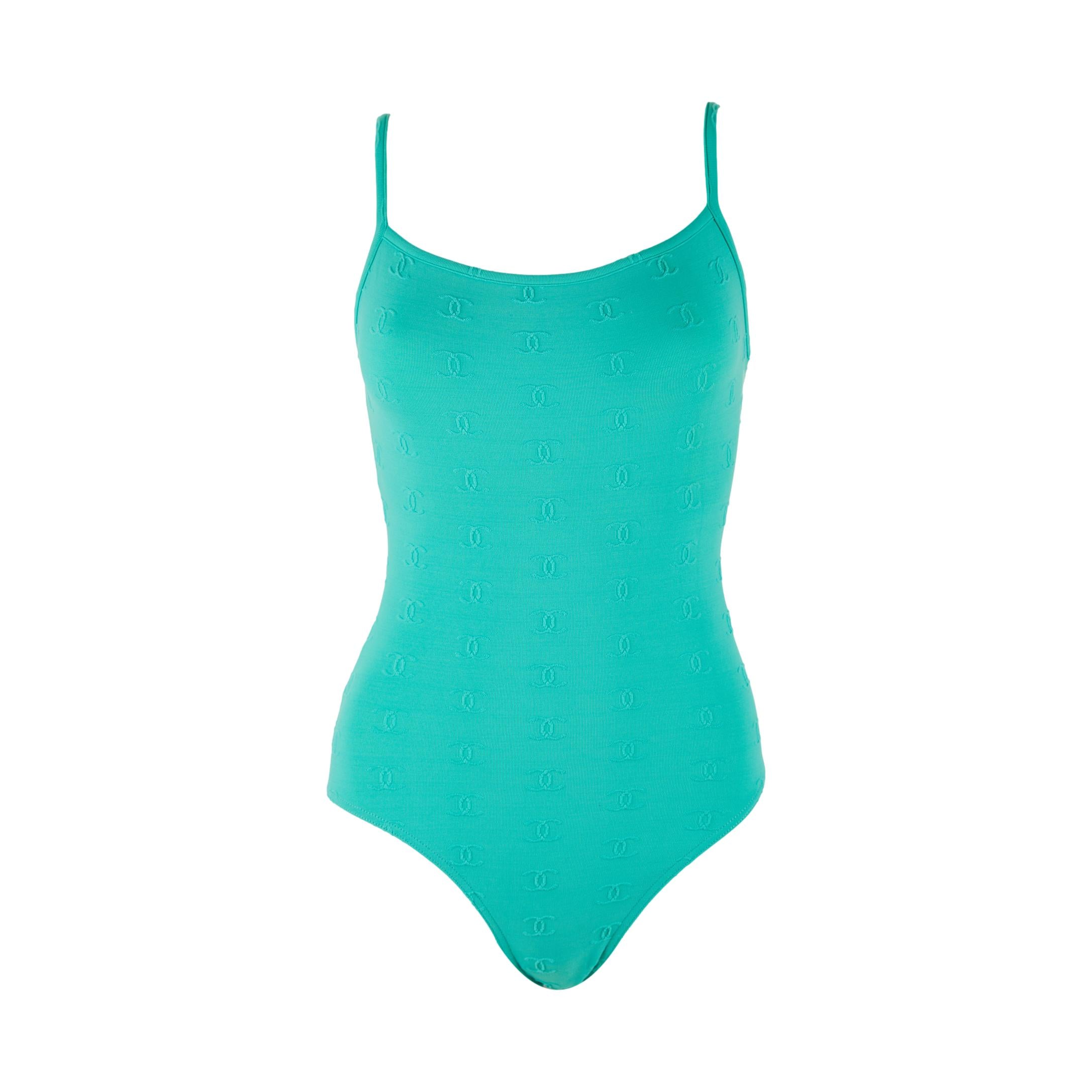Chanel Turquoise Logo One Piece – Treasures of NYC