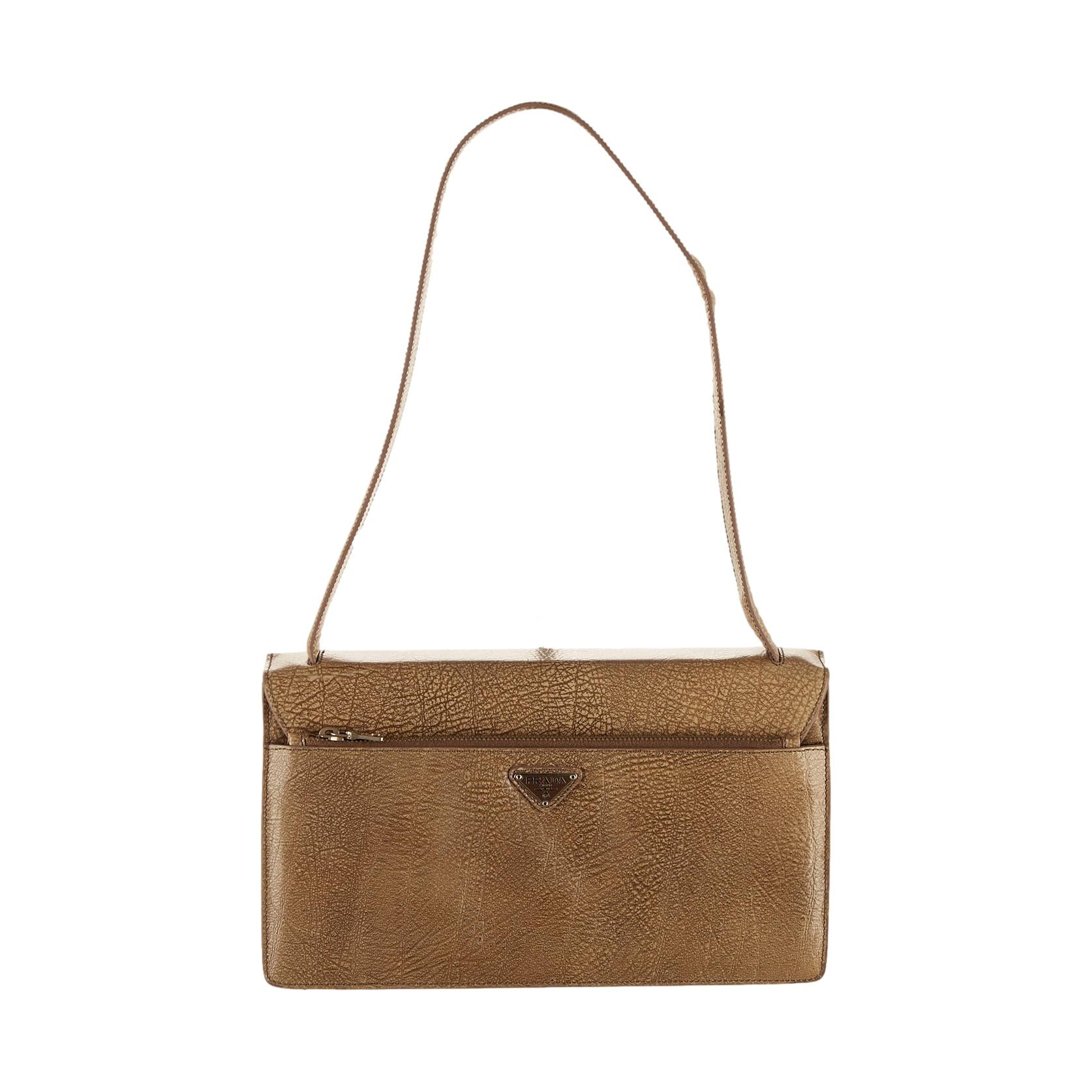 Prada Tan Textured Shoulder Bag – Treasures of NYC