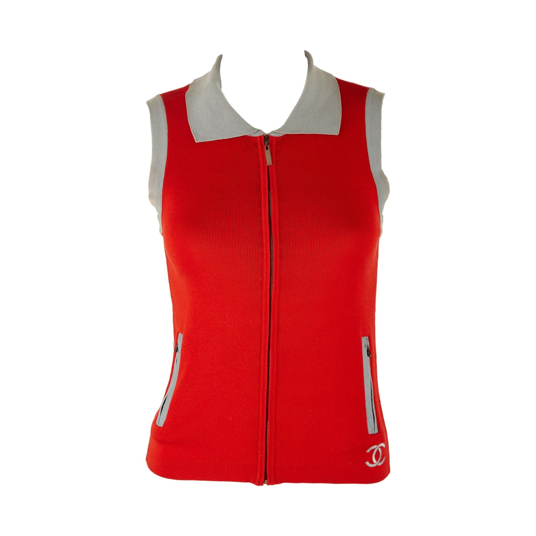 Chanel Red Logo Zipper Tank – Treasures of NYC