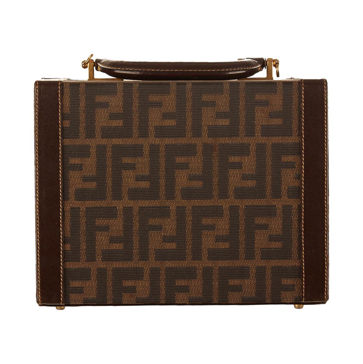 Fendi Brown Logo Vanity Bag – Treasures of NYC