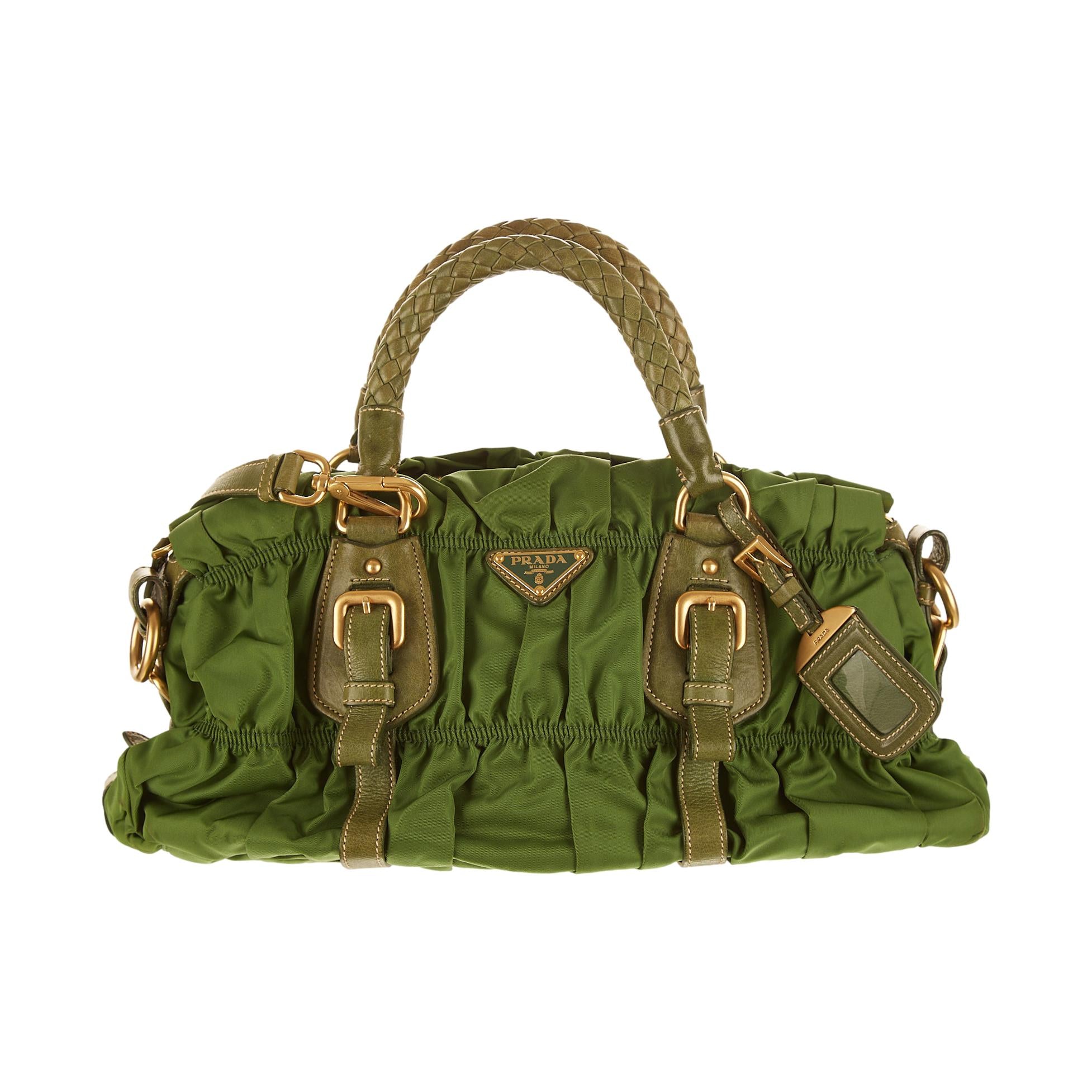 Prada Green Nylon 2way Bag – Treasures of NYC