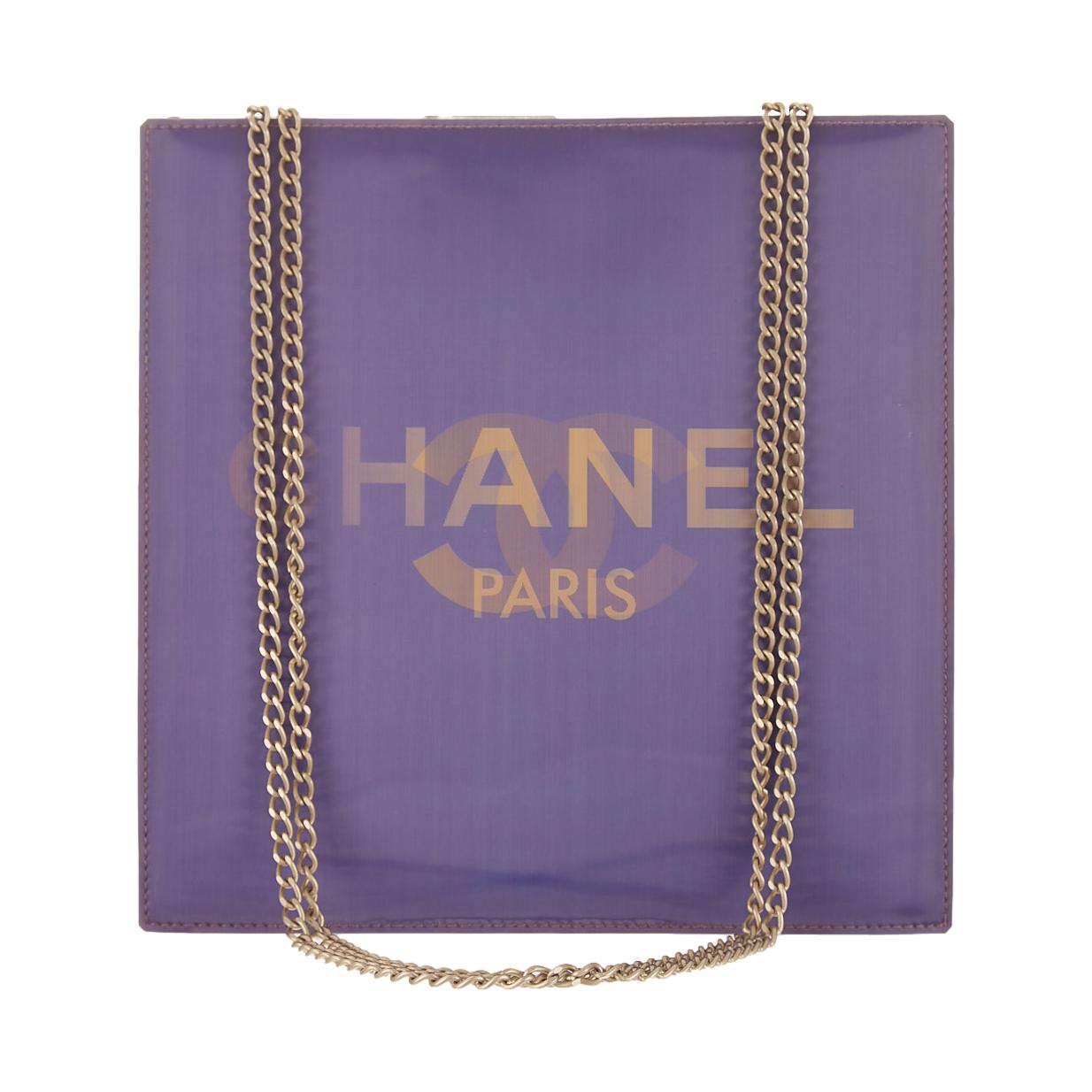 Chanel Purple Holographic Logo Shoulder bag – Treasures of NYC