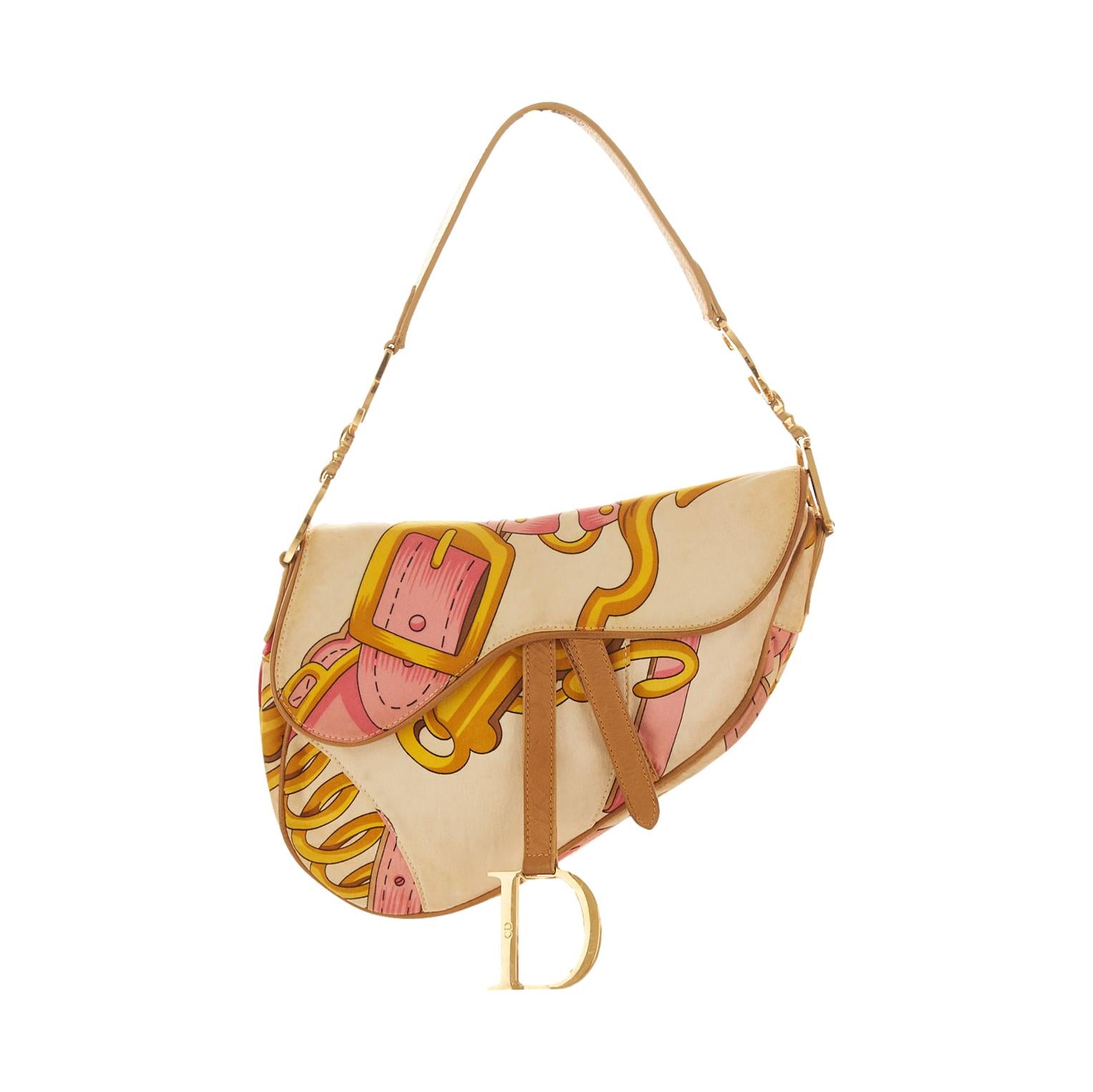 Dior Pink Satin Print Shoulder Bag – Treasures of NYC