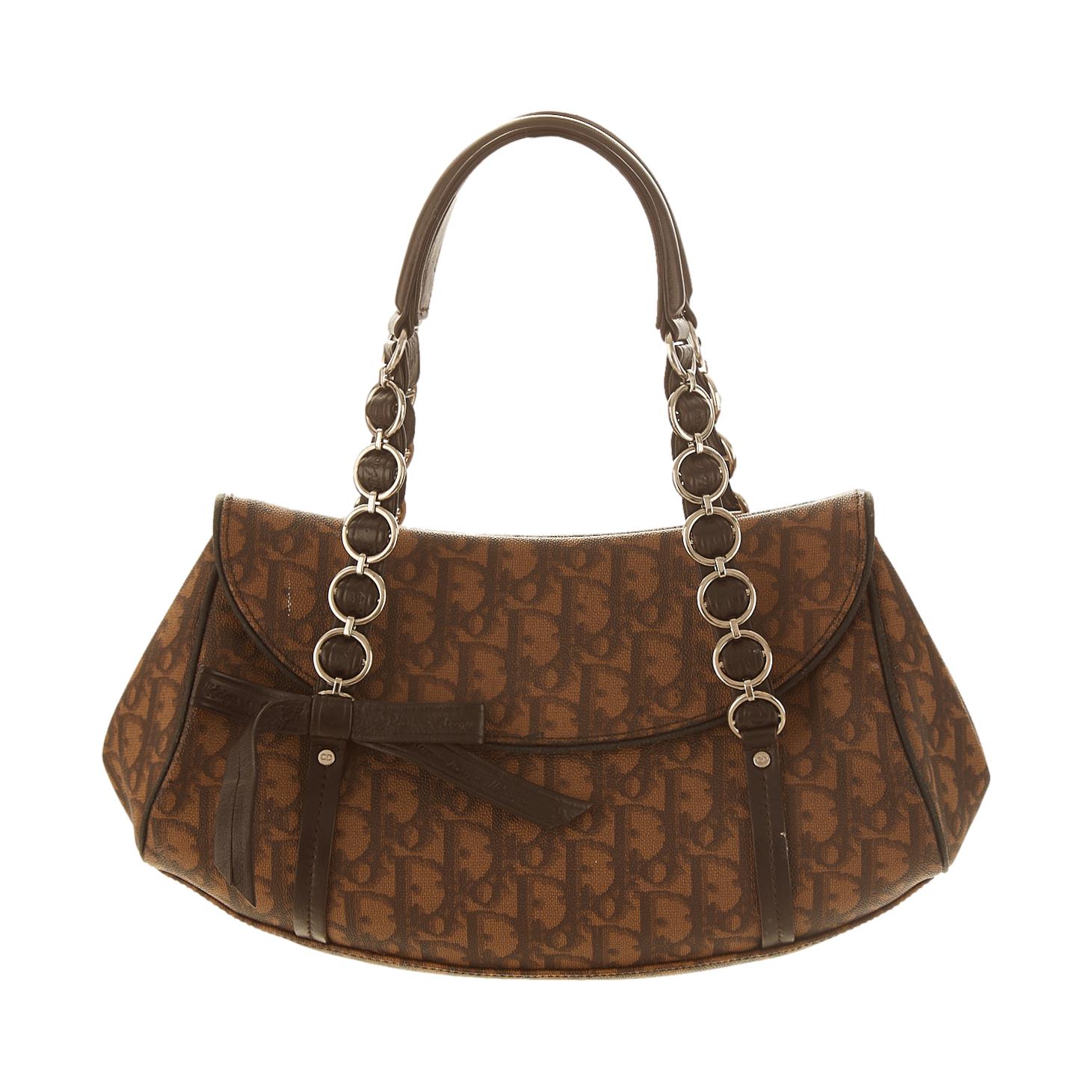 Dior Brown Logo Shoulder Bag – Treasures of NYC