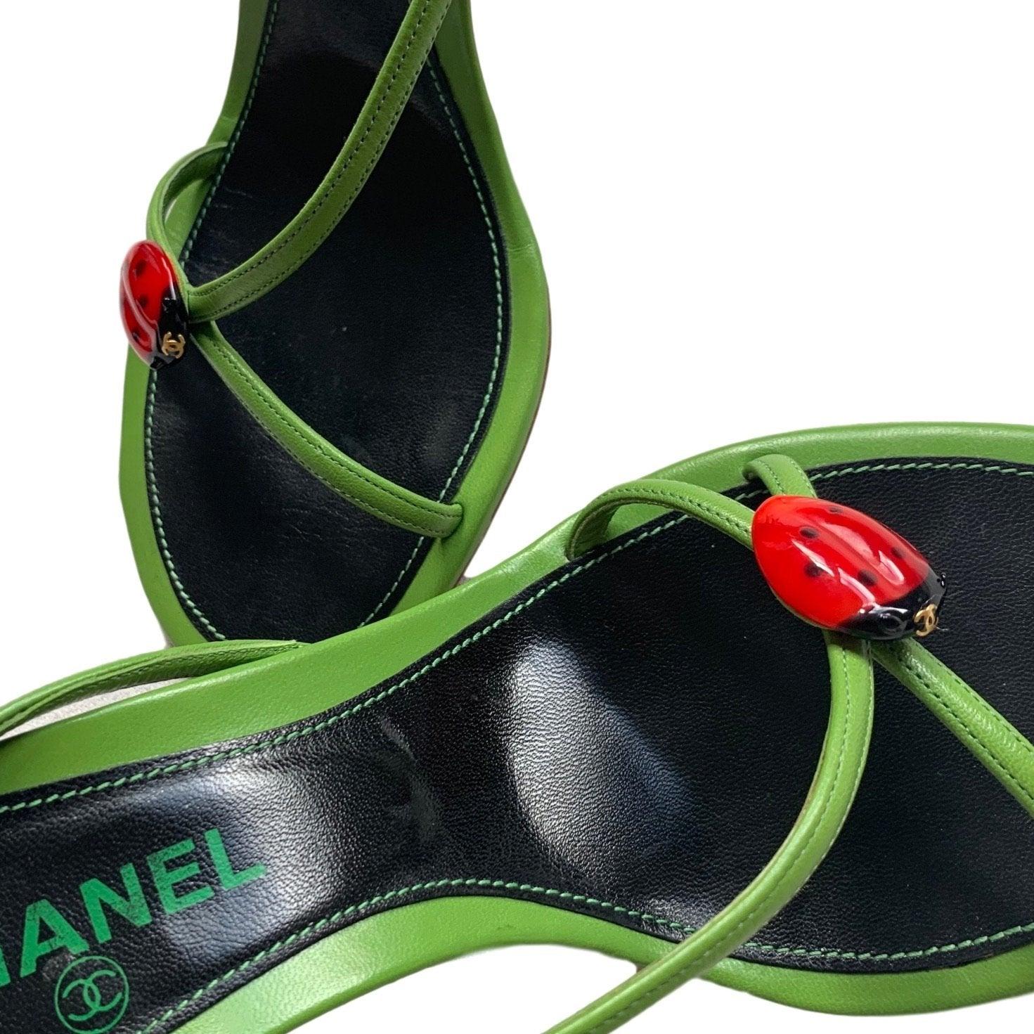 Treasures of NYC - Chanel Green Ladybug Heels