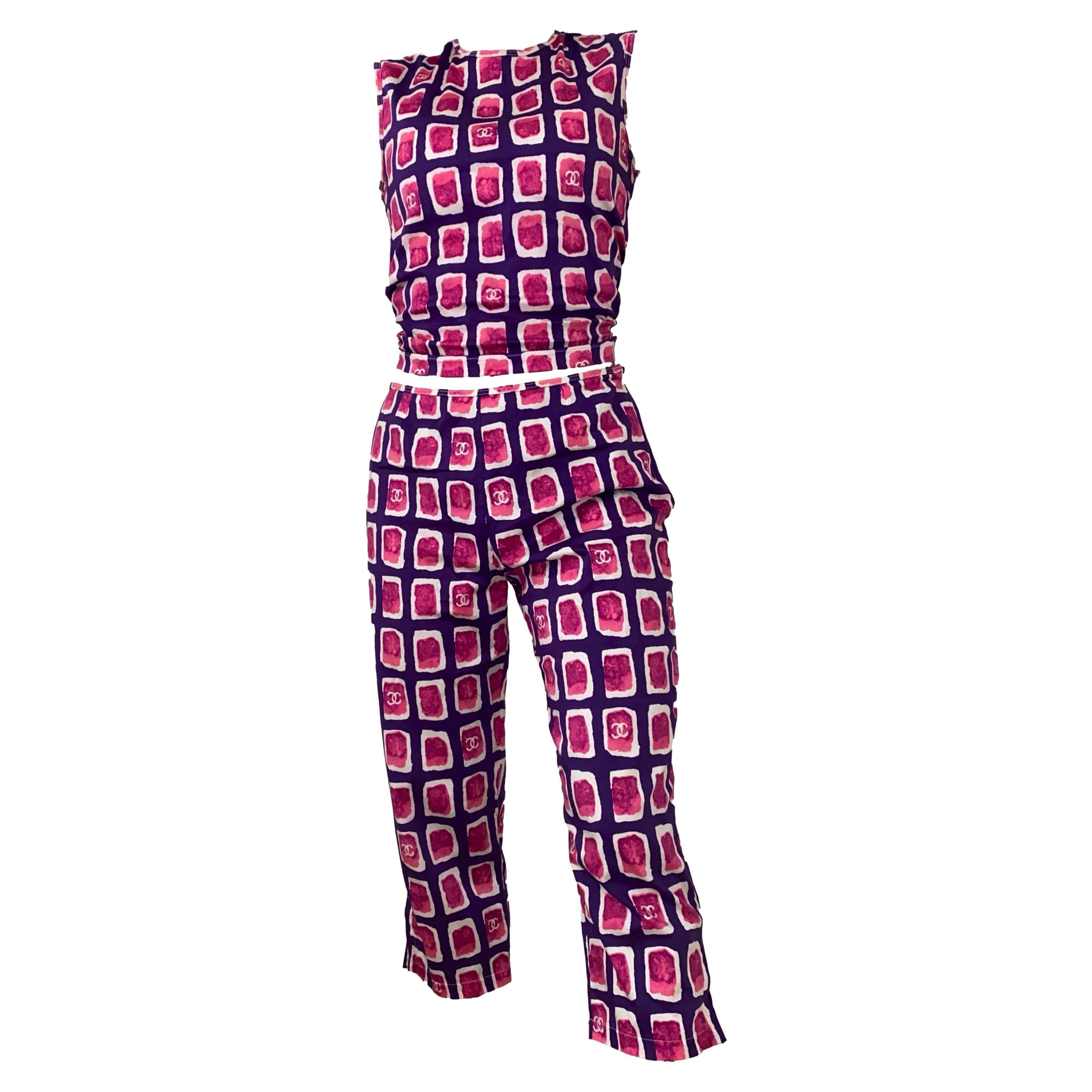 Treasures of NYC - Chanel Purple Logo Pant Set