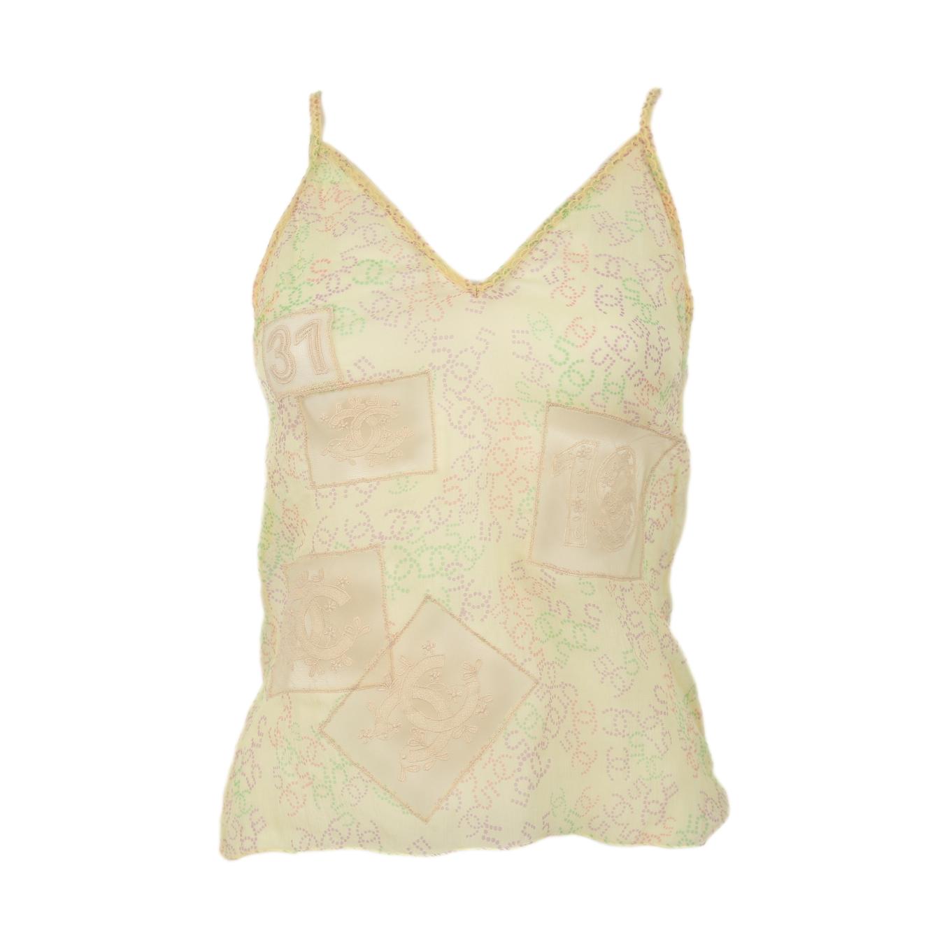 Treasures of NYC - Chanel Yellow Sheer Tank Top