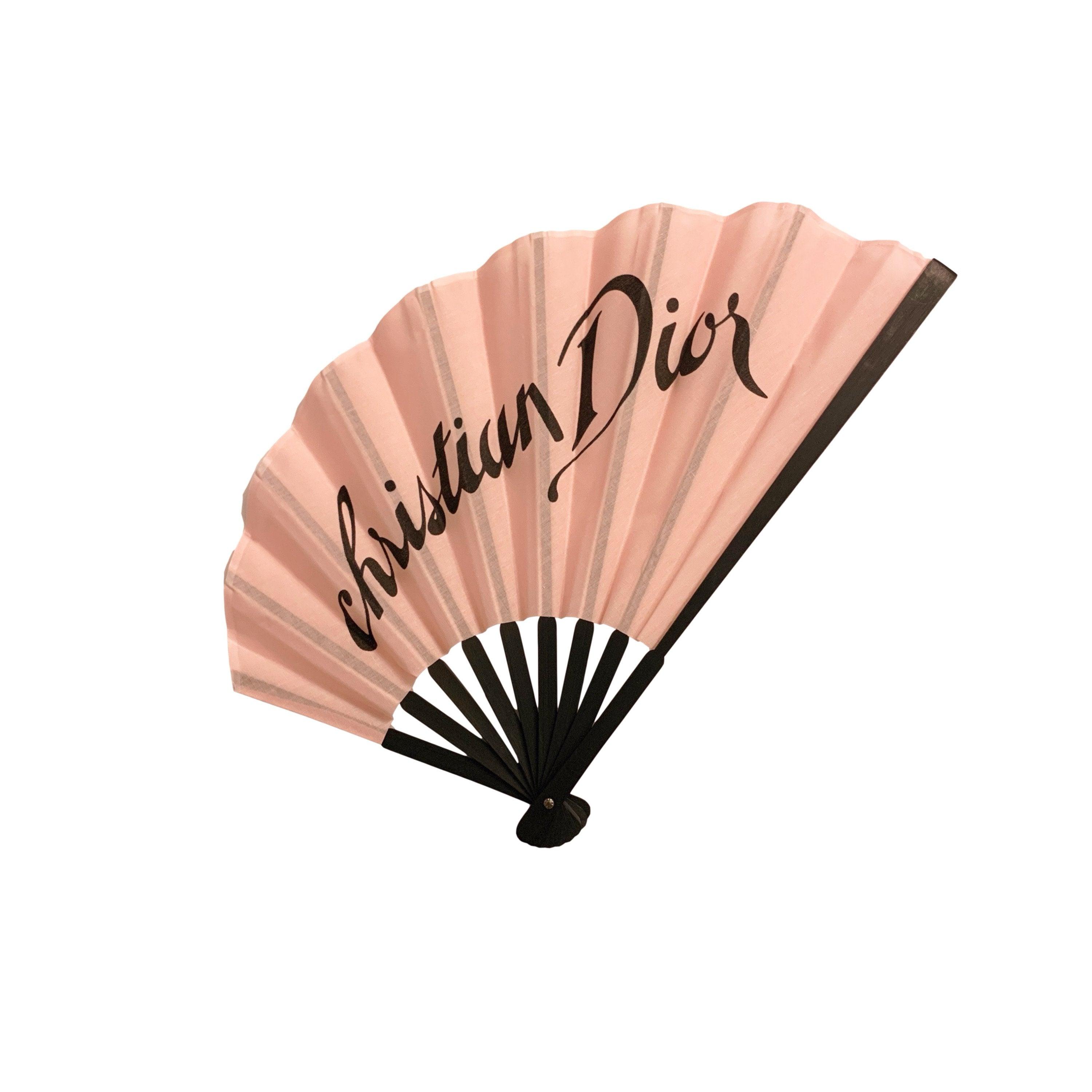 Treasures of NYC - Dior Pink Logo Wooden Fan