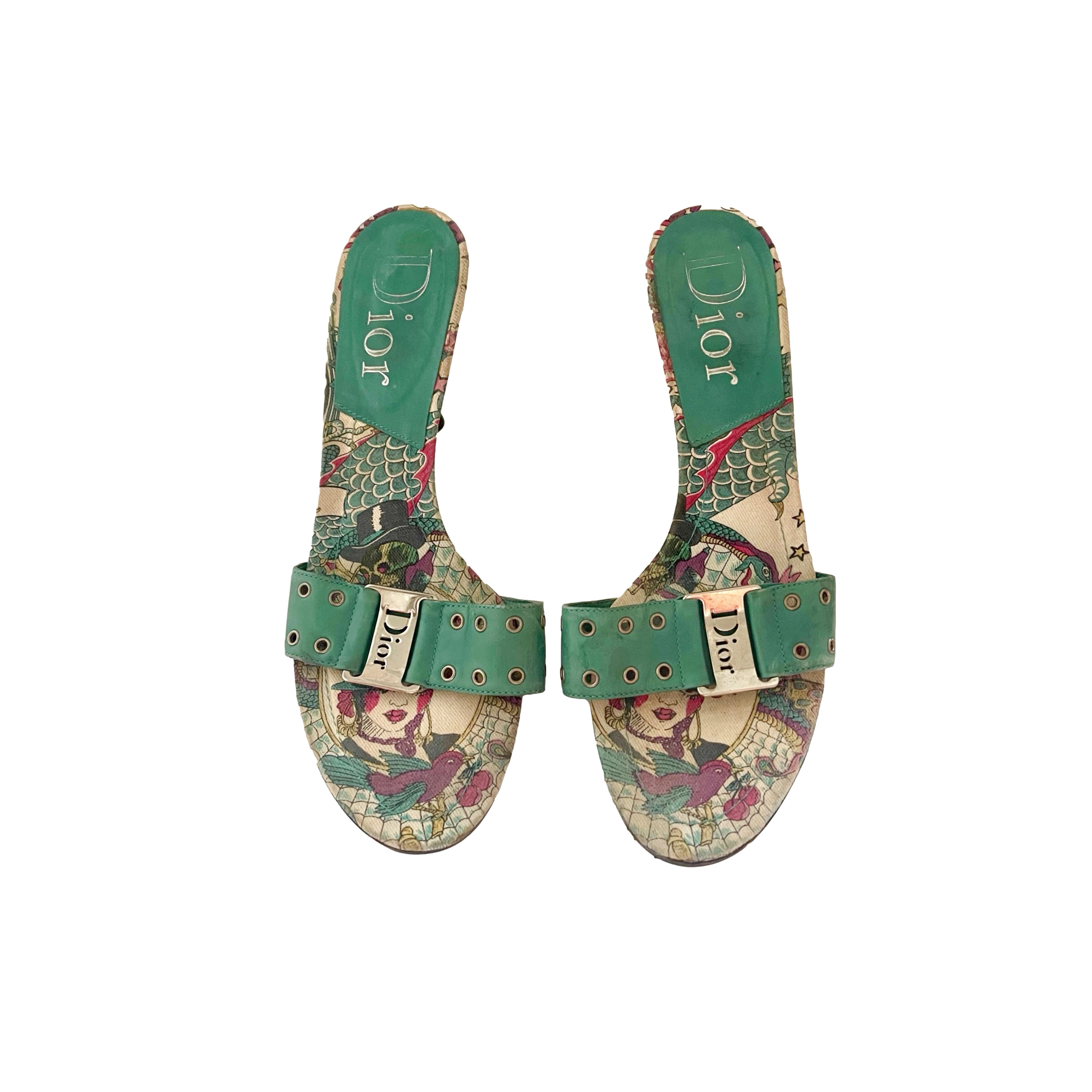 Treasures of NYC - Dior Black Grommet Logo Heels