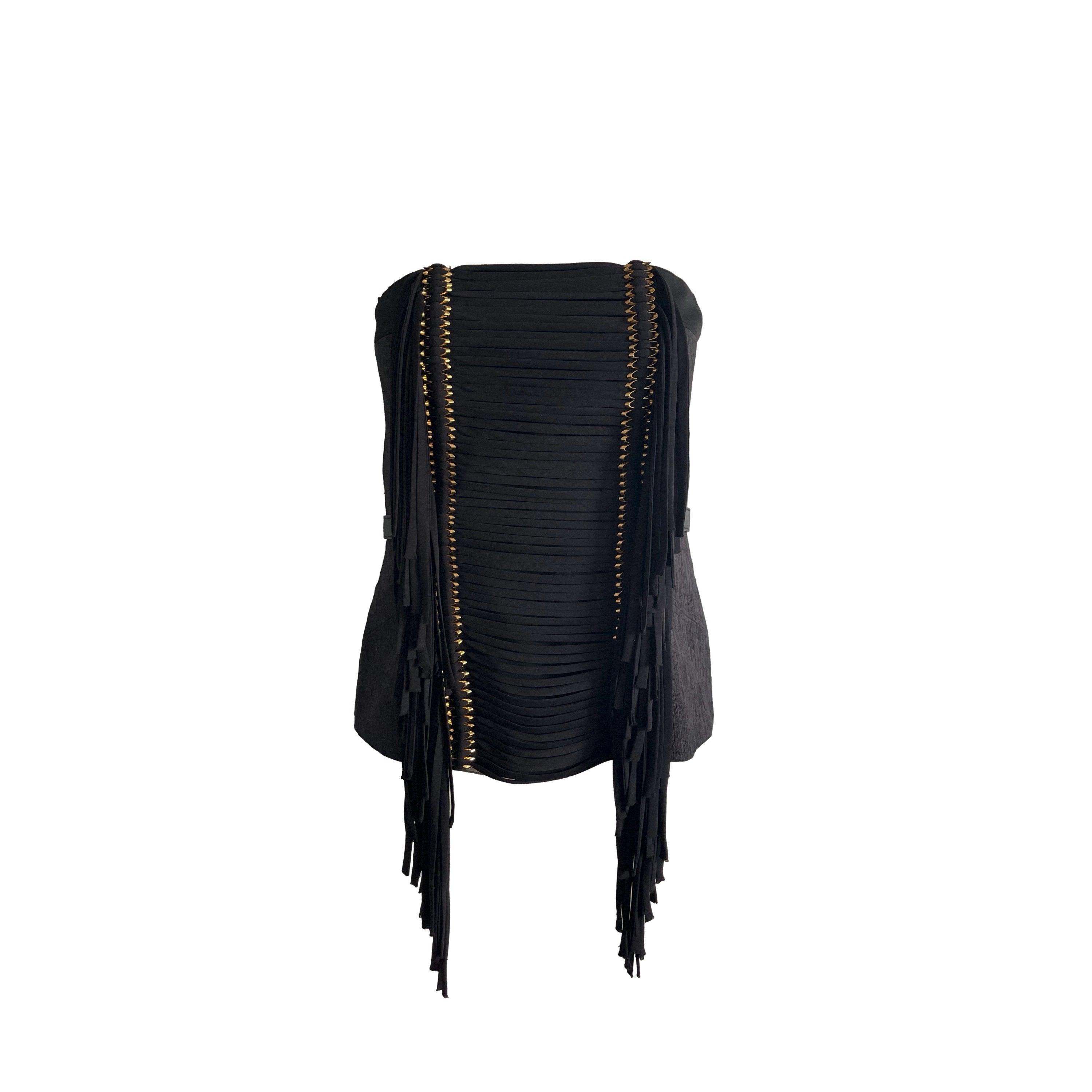 Treasures of NYC - Gucci Black Fringe Corset