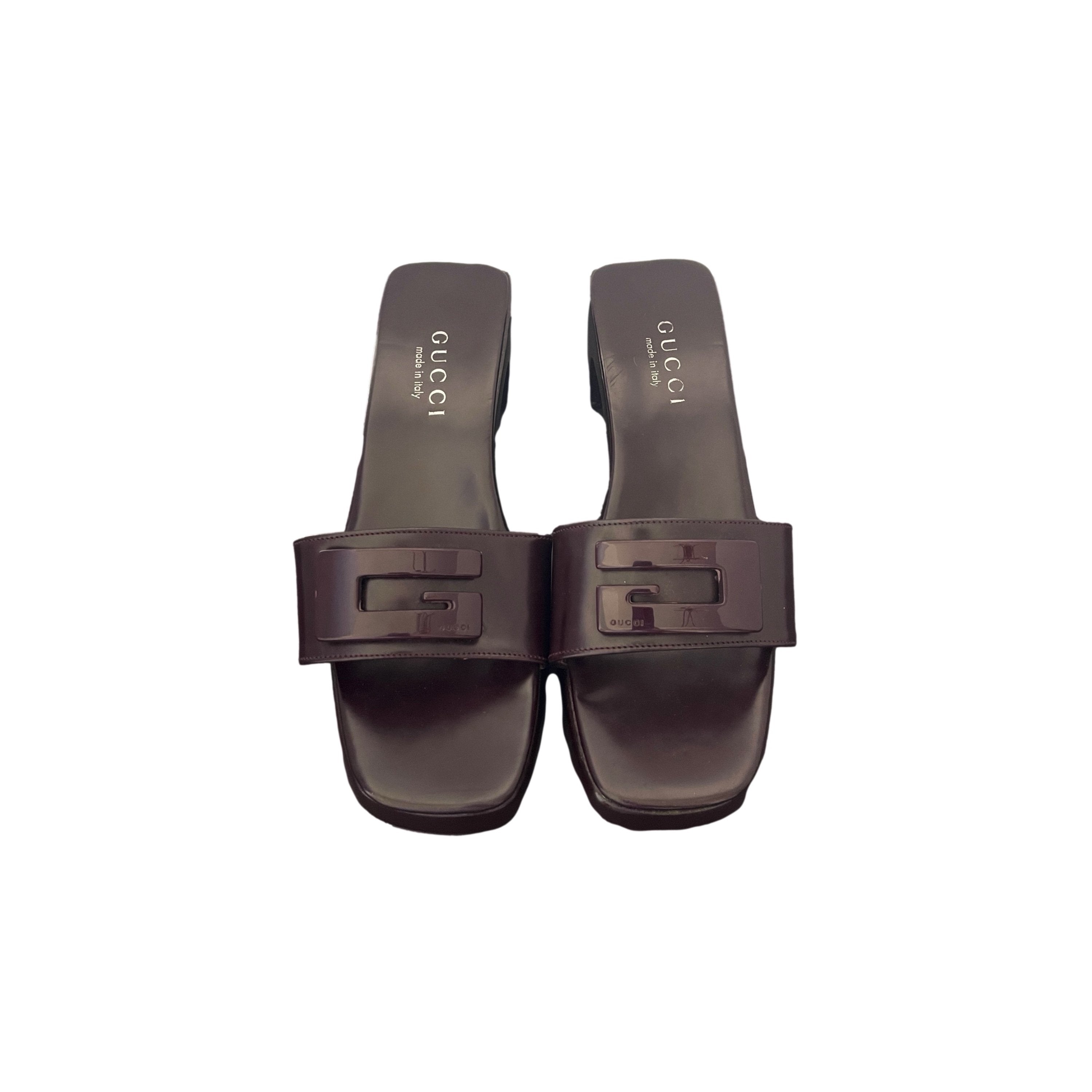 Treasures of NYC - Gucci Plum Logo Block Heels