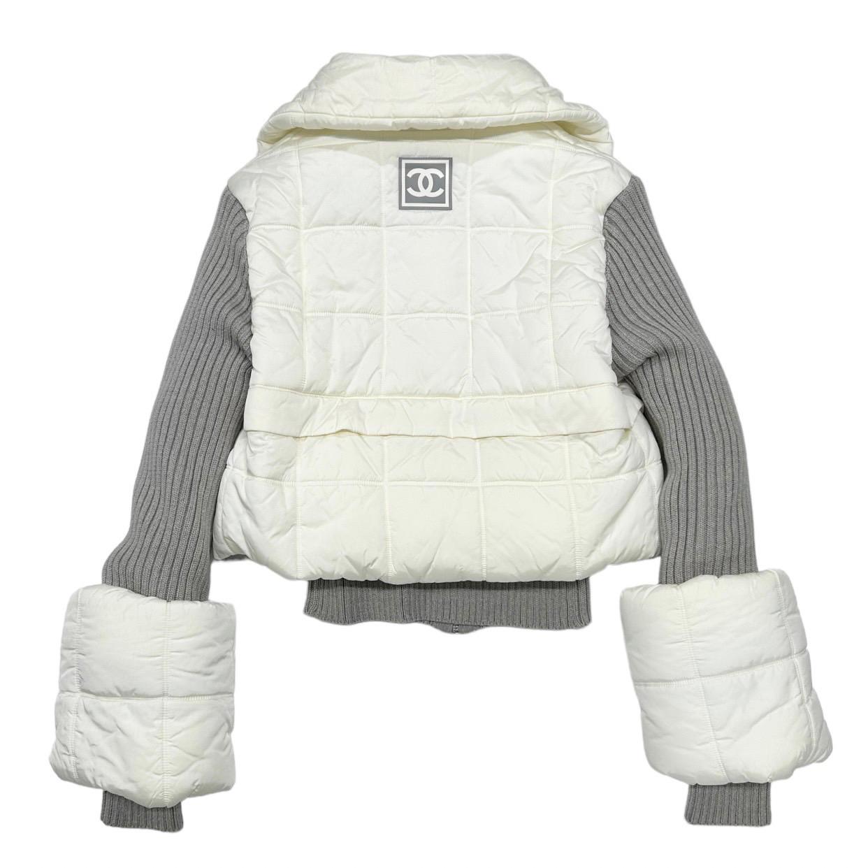 Treasures of NYC - Chanel White Quilted Puffer Jacket