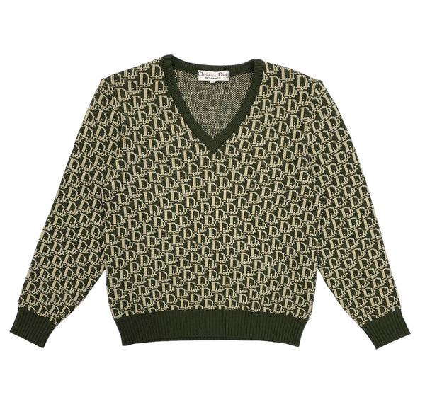 Treasures of NYC - Dior Burgundy Monogram Knit Sweater